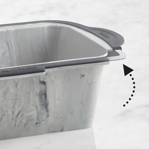 Trudeau Structure Silicone Pro Standard Loaf Pan , Marble White