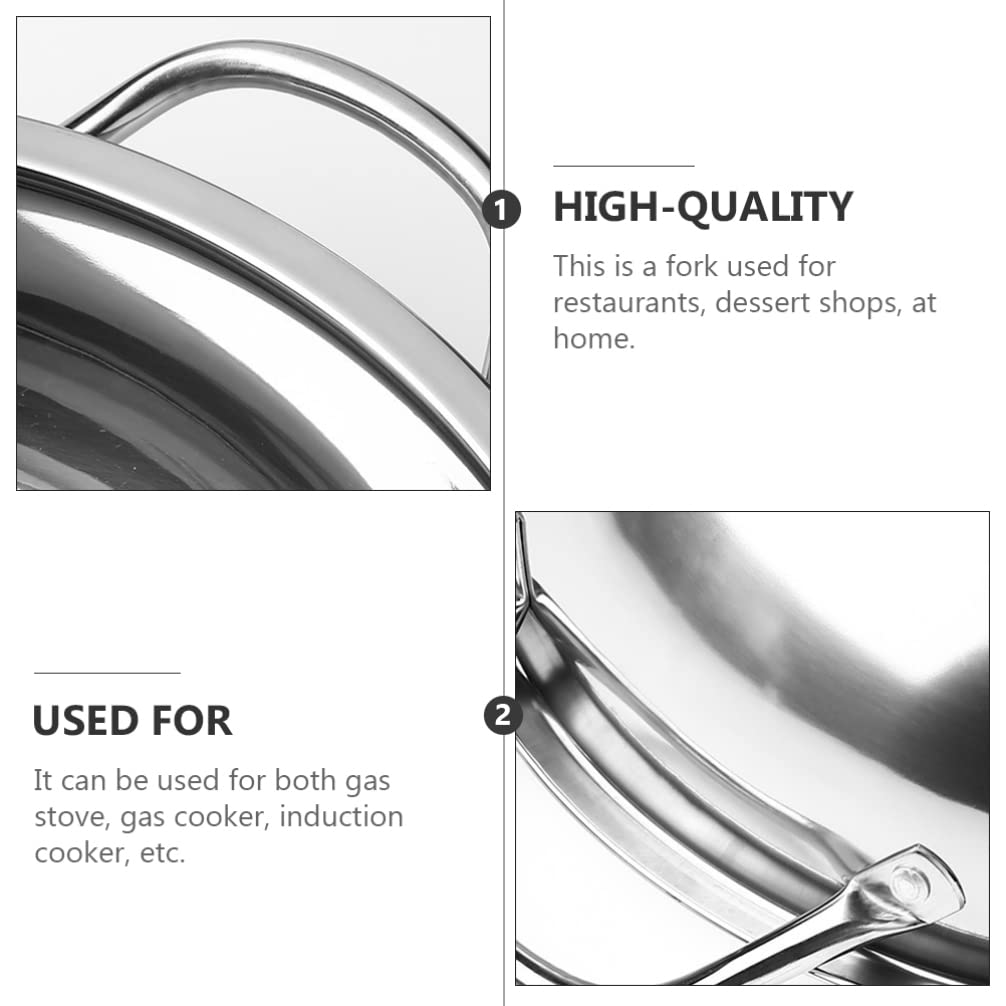 UPKOCH Stainless Steel Shabu Hot Pot Divided Hot Pot Pan Dual Sided Soup Cookware Cooking Pot with Divider for Induction Cooktop Gas Stove
