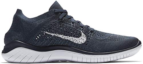Nike Free RN Flyknit 2018 942838 400 College Navy/White Men's Running Shoes (7)
