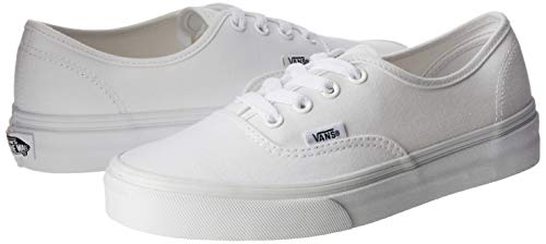 Vans 0EE3WOO: Authentic True White UNISEX Skateboard Sneakers, 10 Women/8.5 Men