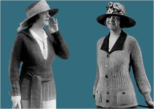 Mary Fitch #16 c.1919 - Newest Knitted and Filet Crocheted Sweaters