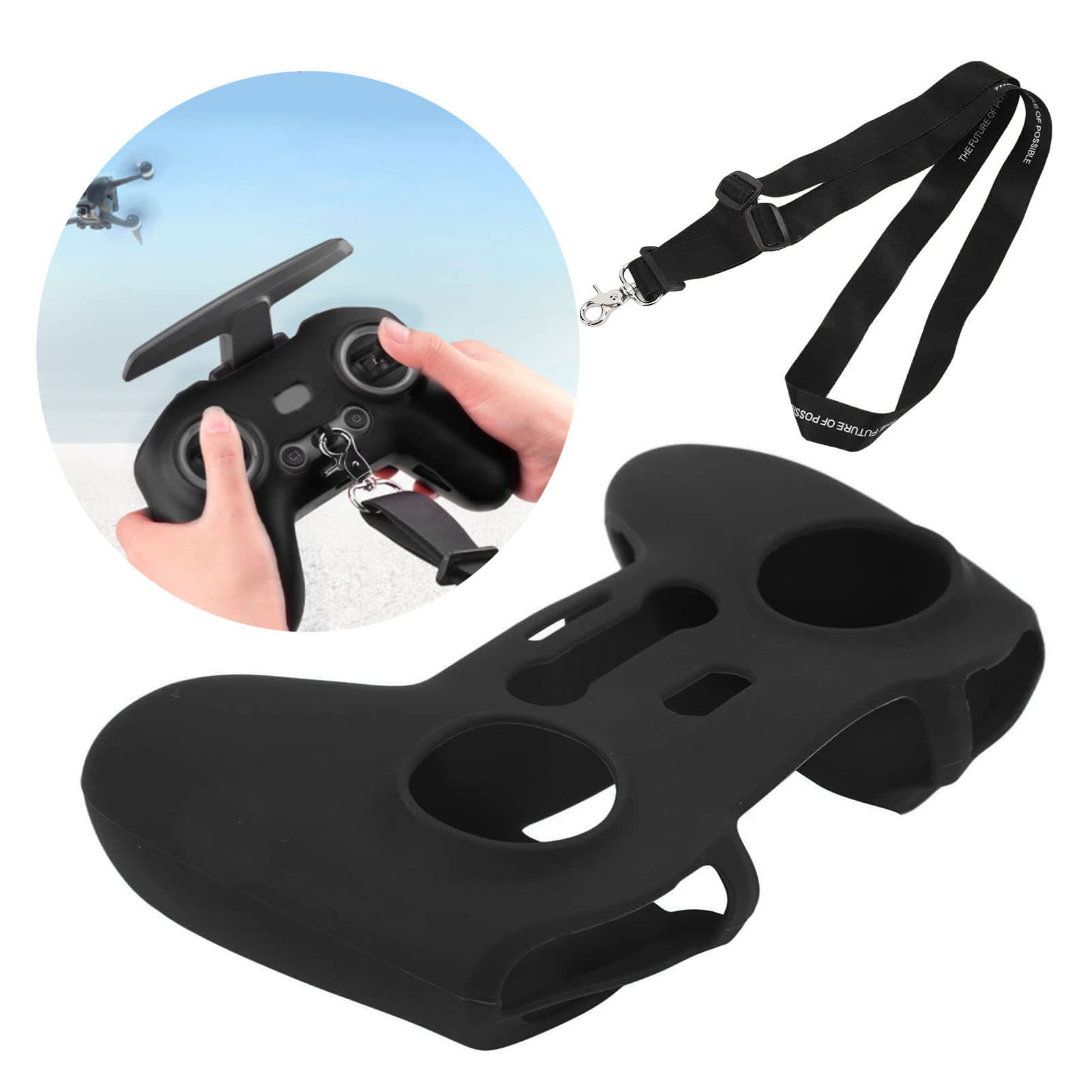UBEF Controller Protector ScratchProof Oil Spray Coating Controller Protective Case for Drone Accessories (Black)
