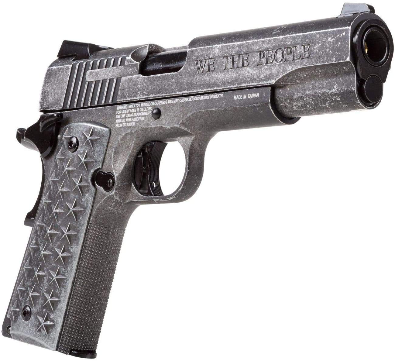 Sig Sauer 1911 BB Air Pistol We The People with 15x12 gr C02 Tanks Bundle