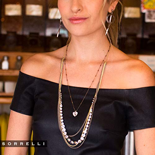 Sorrelli Layer It On Multi-Strand Necklace, Mixed Metal Finish, Crystal