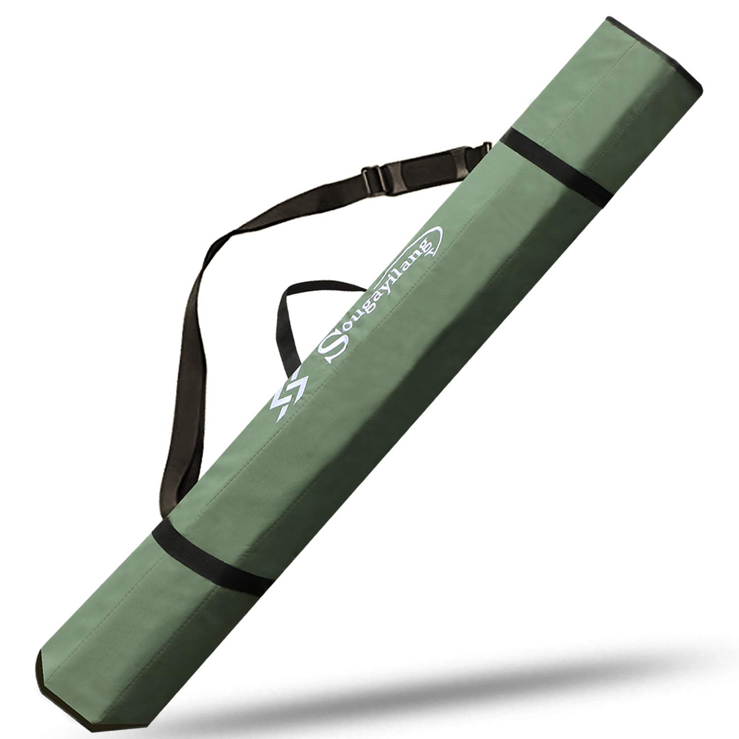 Sougayilang Fishing Rod Bag Canvas Rod Case Organizer Pole Storage Bag Fishing Rod and Reel Carrier Organizer for Travel, Gift for Father, Boyfriend and Family