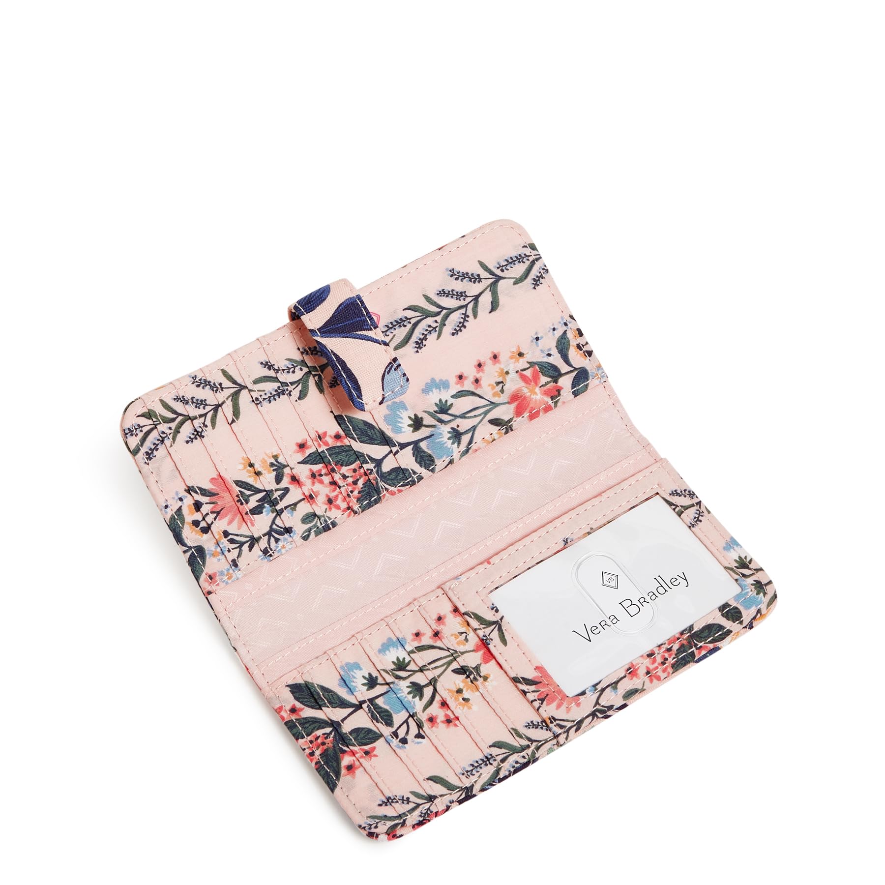 Vera Bradley Cotton Finley Wallet with RFID Protection, Paradise Coral