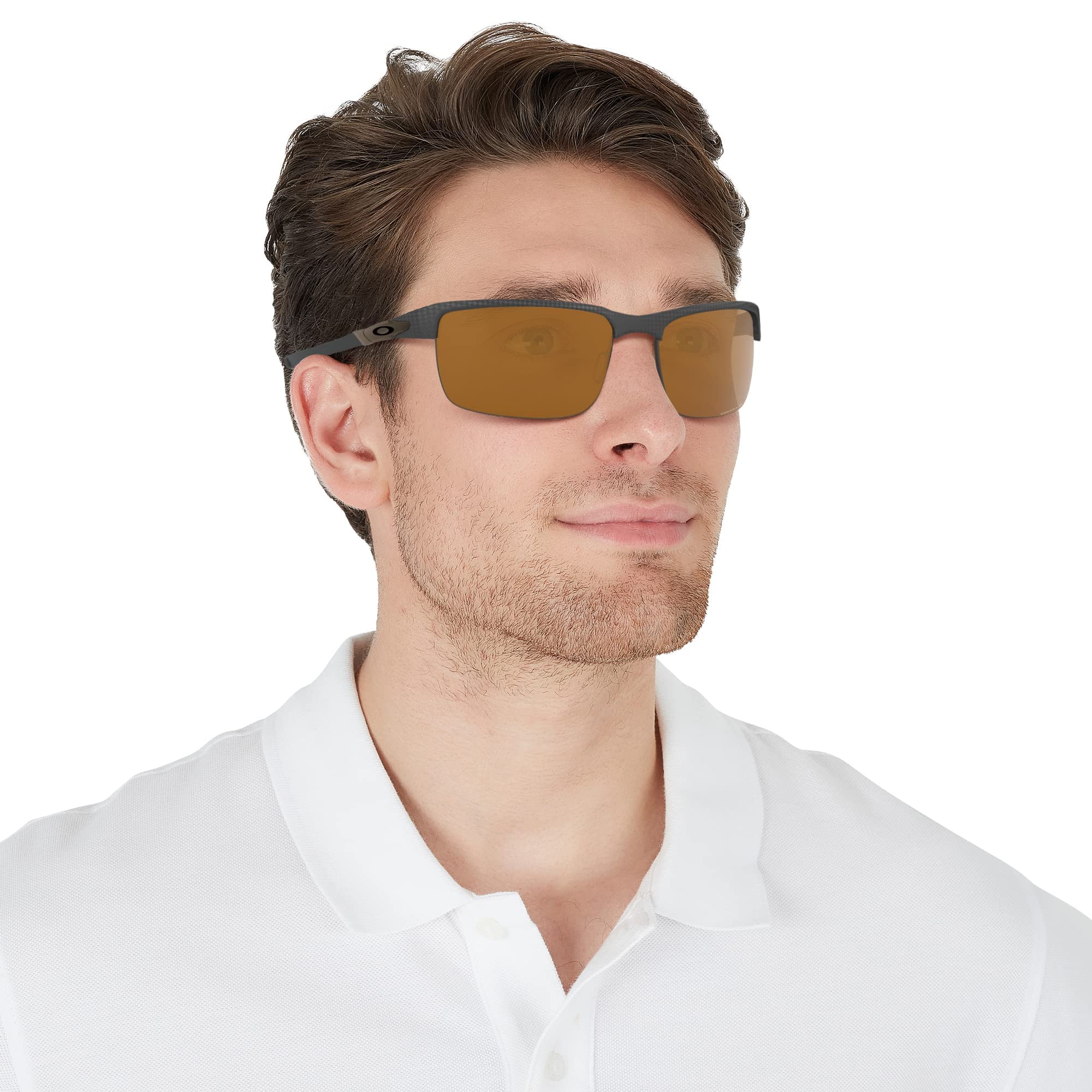 Oakley Men's OO9174 Blade Rectangular Sunglasses, Matte Carbon Fiber/Prizm Daily Polarized, 66 mm