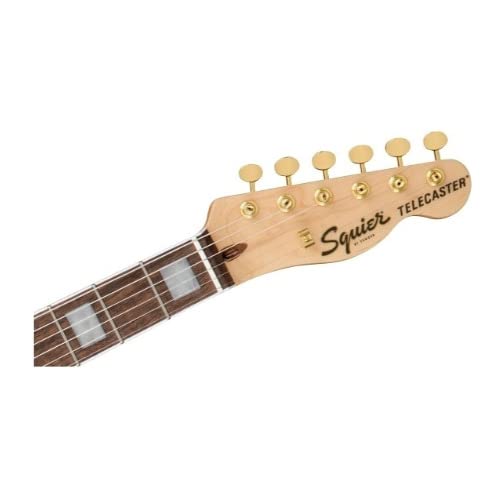 Squier 40th Anniversary Gold Edition Telecaster Electric Guitar, with 2-Year Warranty, Black, Laurel Fingerboard
