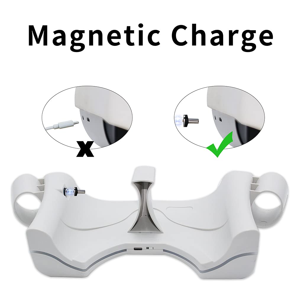 Station VR Charger Base Wall Mounted Fast Easy Install Fit for Oculus Quest 2(White)