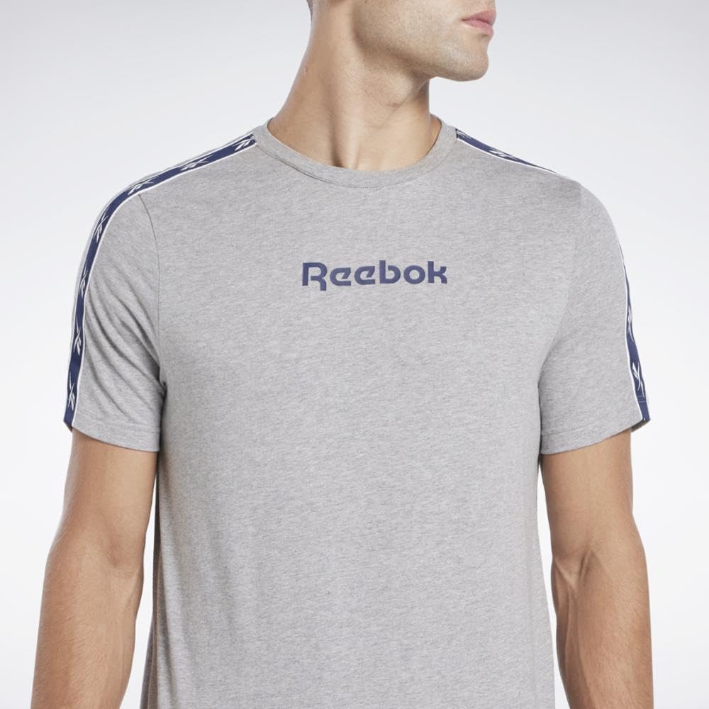Reebok Men's Standard Tee, Semi Classic Teal/Black Read Logo, Large