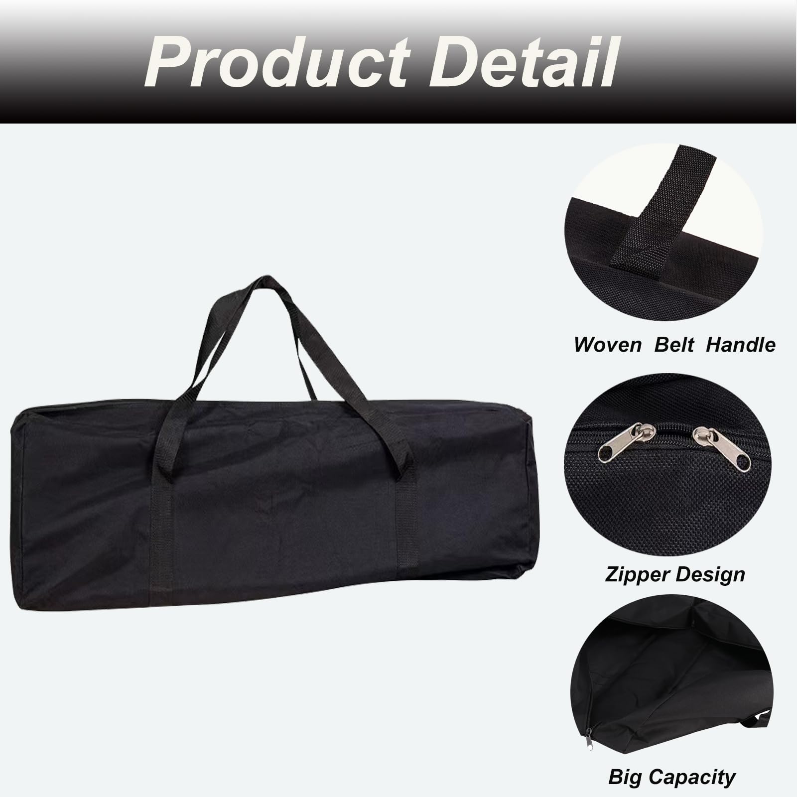 MJFUNTXY BBQ Tool Storage Bag, Grill Utensil Storage Bag Oxford Grilling Bags for Outdoor Grilling Waterproof Foldable Cooking Tools Bag Carry Bag for Camping Car Trip Outdoor Camping