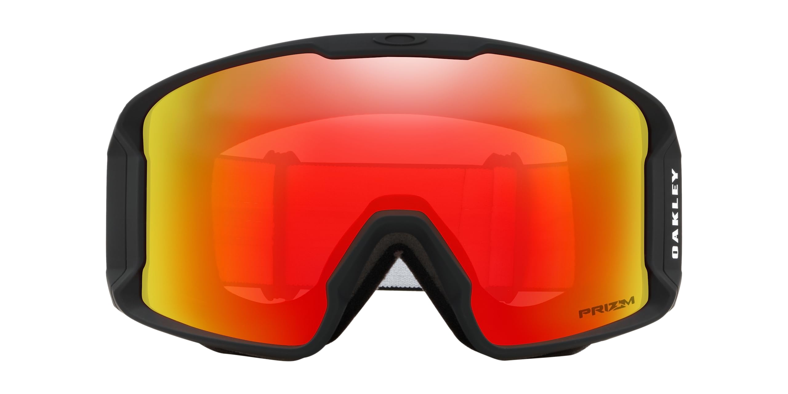 Oakley OO7070-02 Men's Line Miner Snow Goggles, Matte Black, Prizm Torch Iridium, Large