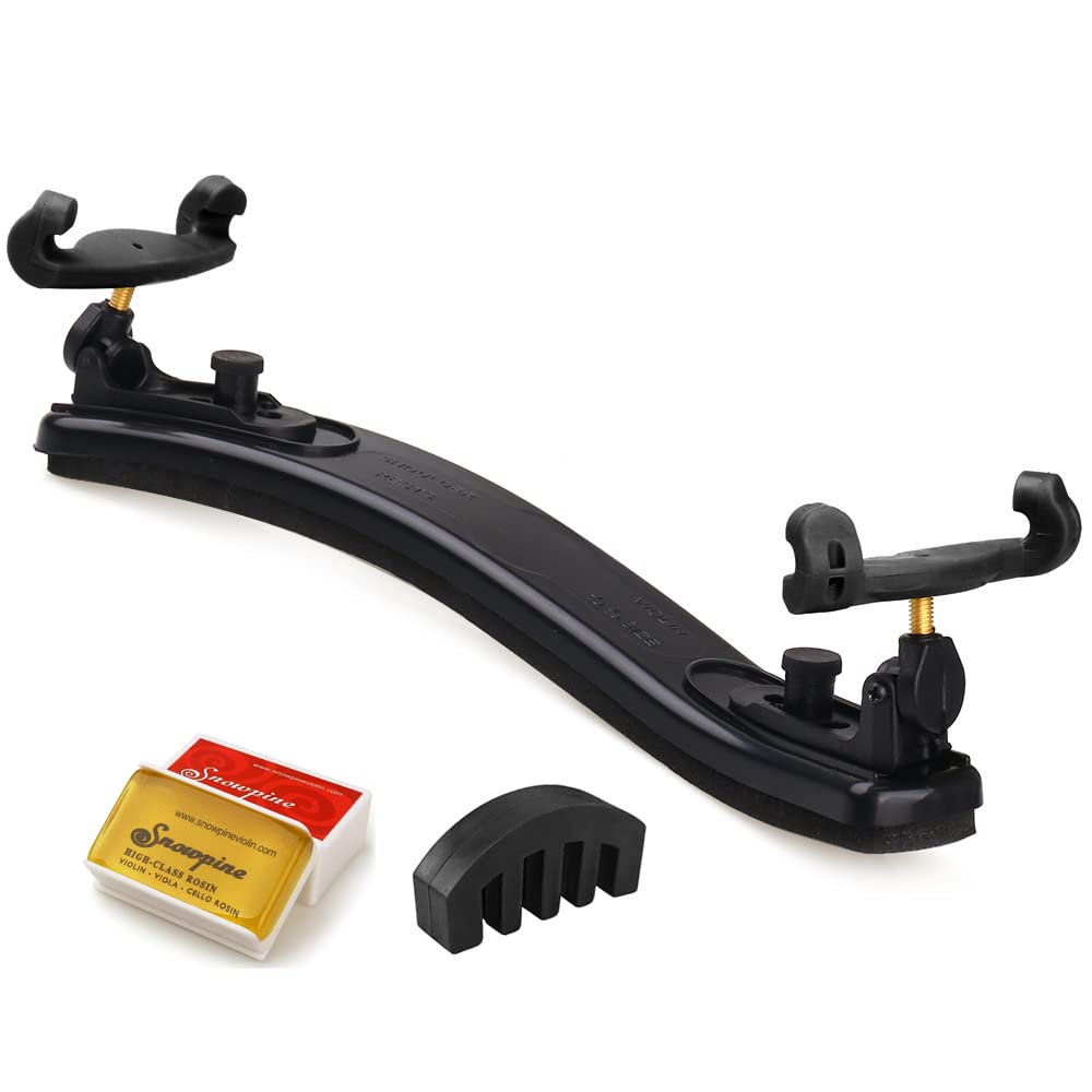 NANYI 4/4 Violin Shoulder Rest Collapsible Adjustable 3/4 Size Violin niversal Type Violin Parts soft Safety Easy to use, High strength sponge (Black) mute and rosin.