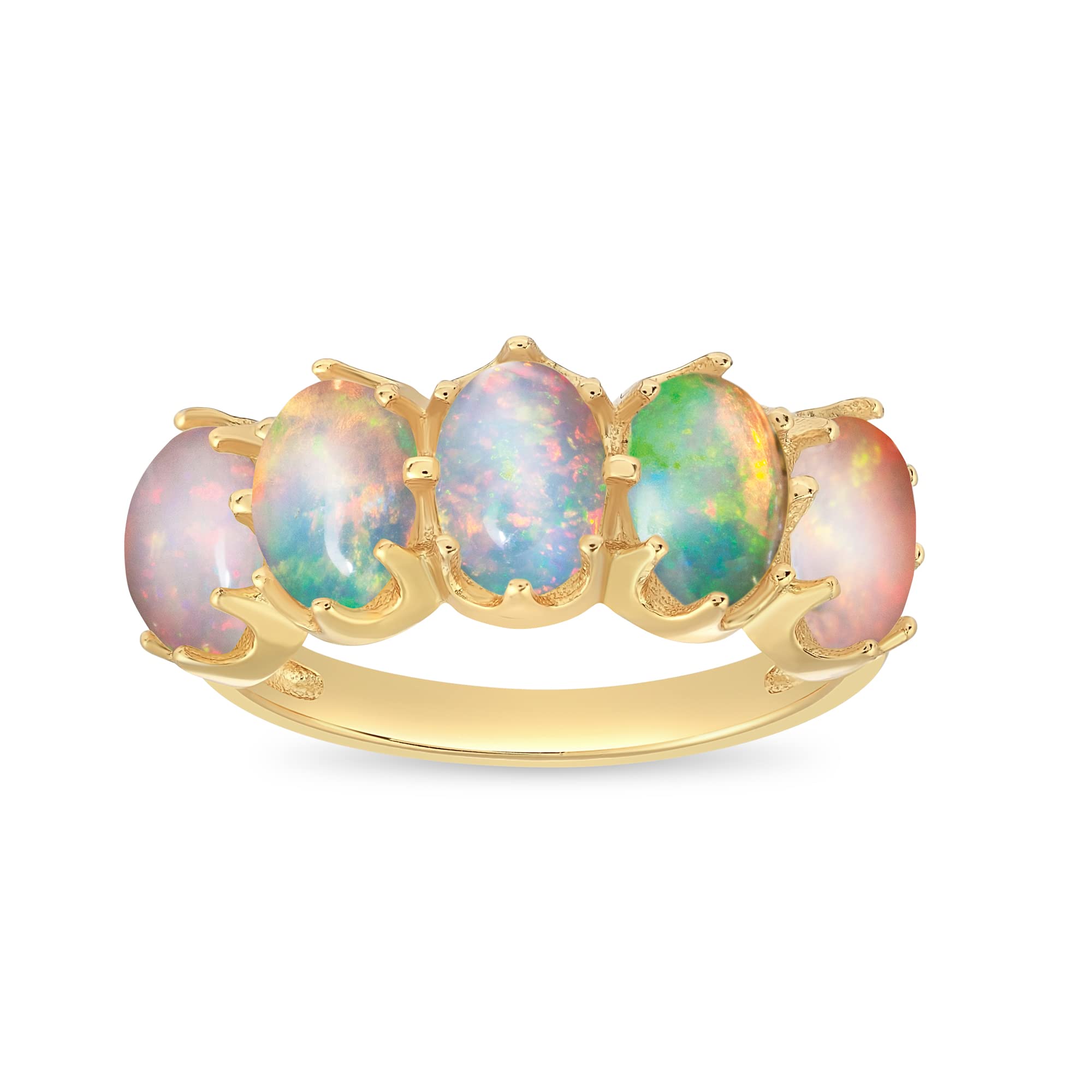Stauer - Women's Five-Star Opal Anniversary Ring (Size 5)