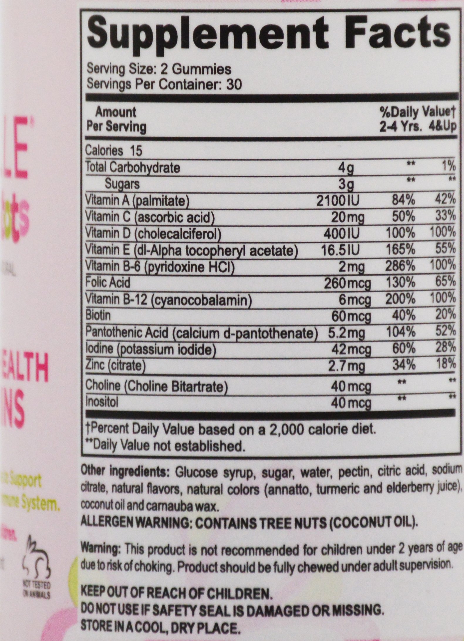 Mielle Organics Children's Hair & Health vitamin with biotin - 60 gummies