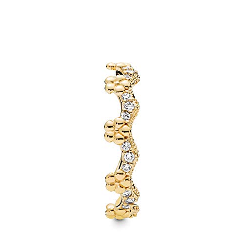 PANDORA Flower Crown 18k Gold Plated PANDORA Shine™ Collection Ring, Size: EUR-54, US-7-167924CZ-54