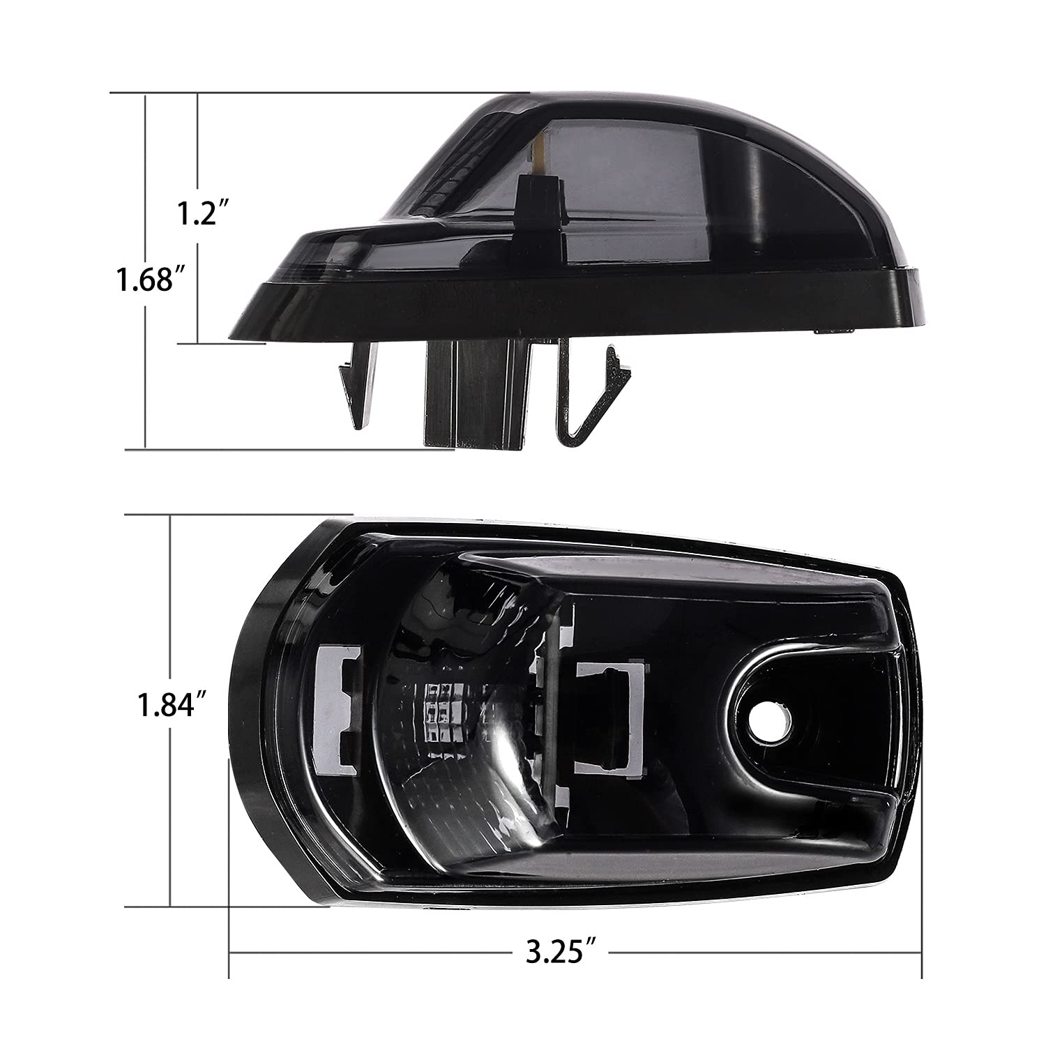 Partsam 5Pcs Smoke Lens Cab Marker Roof Running White LED Top Clearance Lights Assembly 9LED Compatible with Ford F250 F350 F450 F550 Cab Lights 2017 2018 2019 2020 2021 Super Duty 264343BK