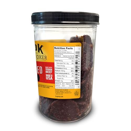 Tillamook Country Smoker Real Hardwood Smoked Silver Dollar Beef Jerky, Old Fashioned, 13 Ounce