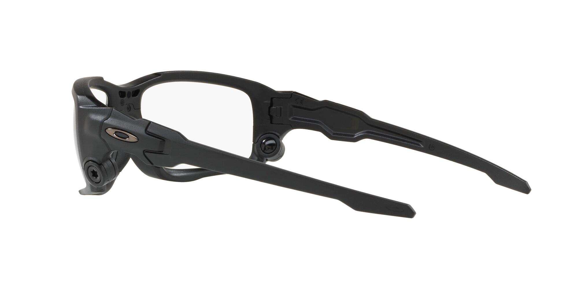 Oakley SI Men's OO9329 SI Ballistic Shocktube Round Sunglasses, Matte Black/Clear & Grey, 61 mm