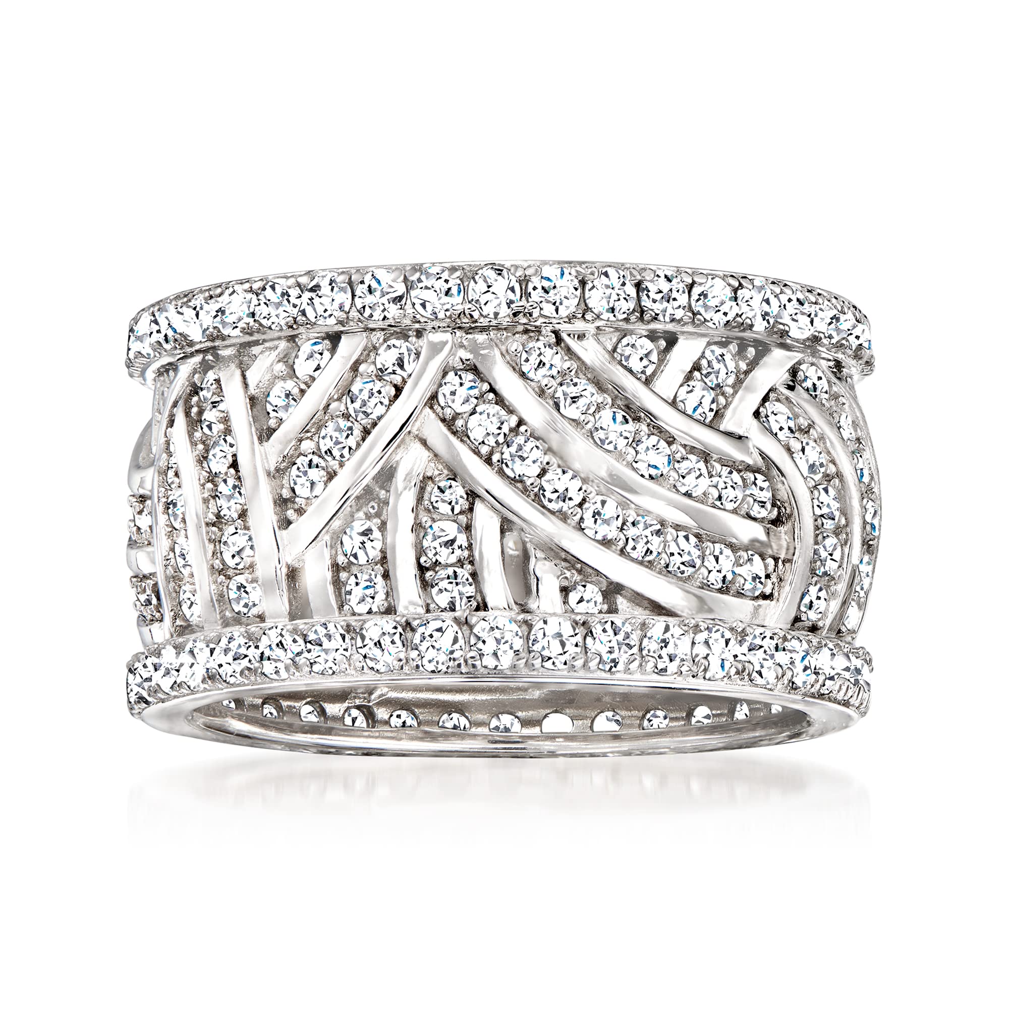 Ross-Simons 2.20 ct. t.w. CZ Eternity Band in Sterling Silver. Size 9