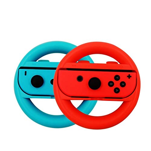 NiSotieb 13 in 1 Switch Controller Accessories Bundle for Switch- Travel Bag/Switch Steering Wheel 8 Delux/Hand Grips Handle/8x Thumb Grip