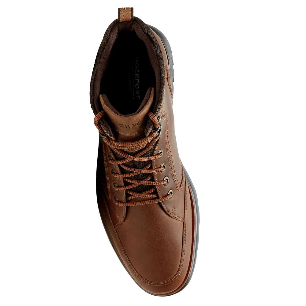 Rockport Men's Total Motion Sport Waterproof Boot Hiking, Tan, 9.5 Wide