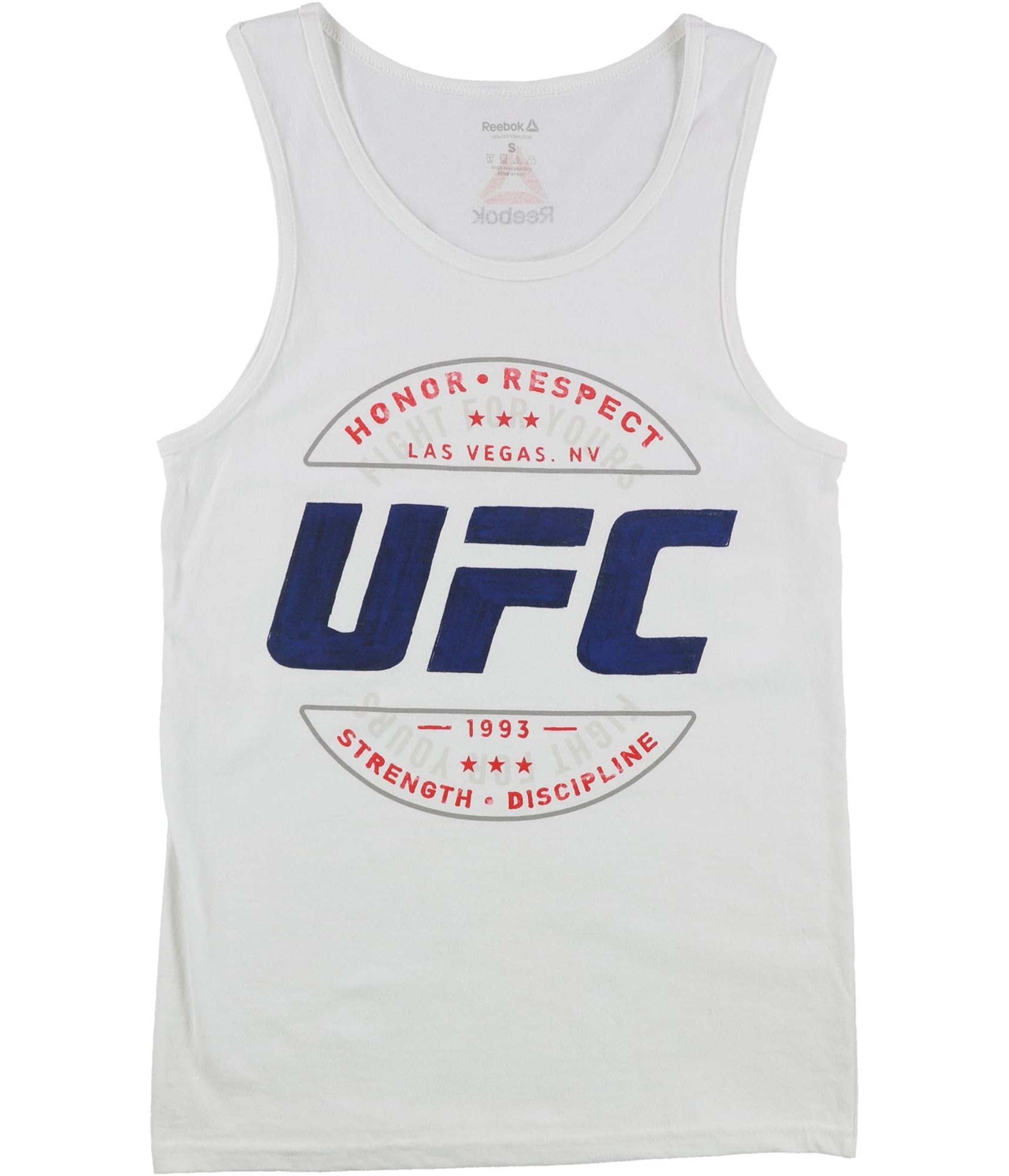 Reebok Mens Las Vegas, NV 1993 Tank Top, White, XX-Large