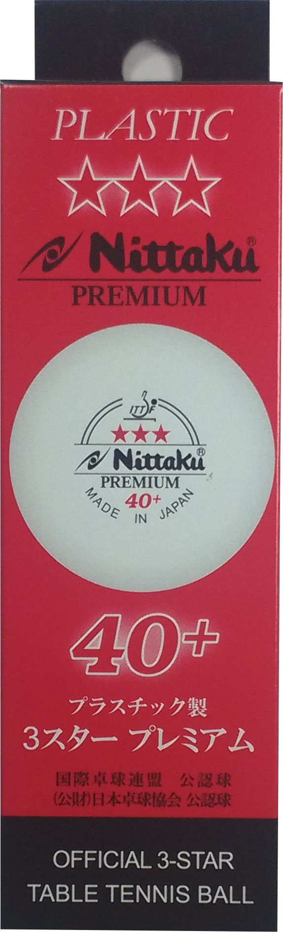 Nittaku 3-stars Premium 40+ Table Tennis Ball (Pack of 6)