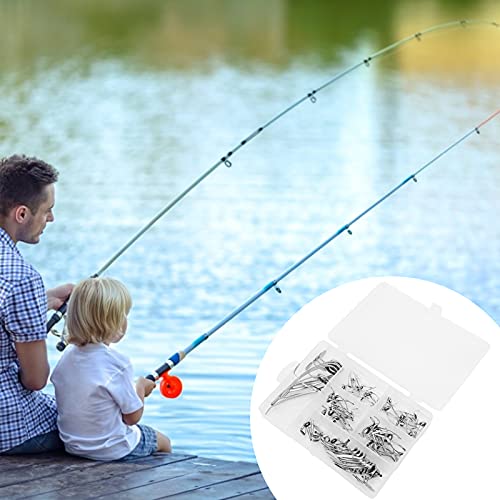 Vifemify Rugged Double Foot sea Rod Coil Ceramic sea Rod line Durable Coil Fishing Gear Guide Rings with Storage Box