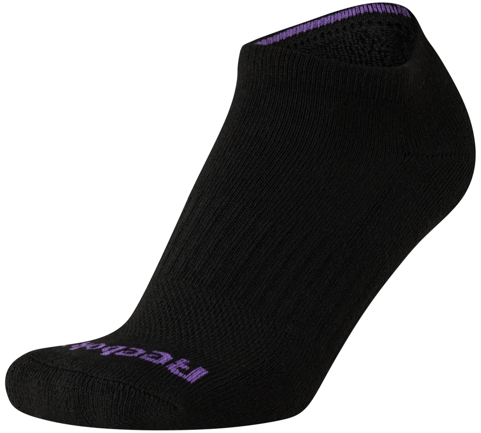 Reebok Women's No Show Athletic Breathable Low Cut Cushioned Socks (12 Pack), Size 4-10, Solid Black