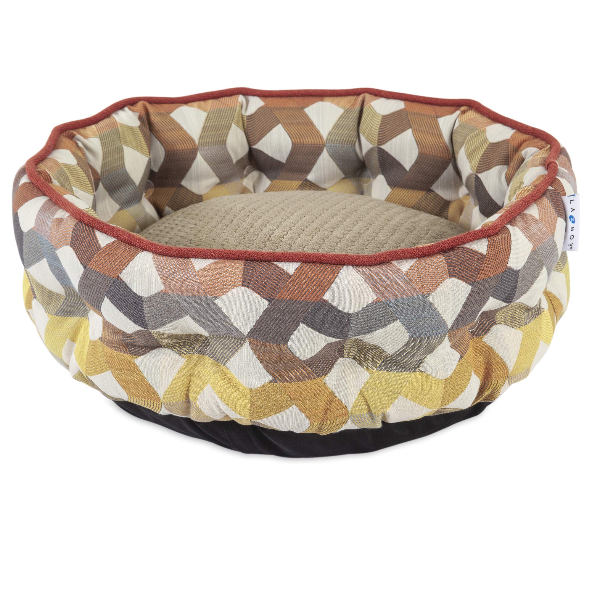 Petmate La-Z-Boy Ginger Cuddler Dog Bed, Sunset, 22" x 22"