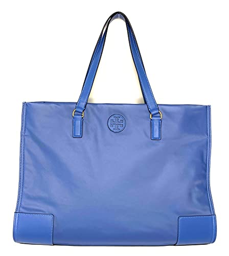 Tory Burch Ella Nylon Tote 88366 Oceanside 413, L17 x H12 x W6, Large