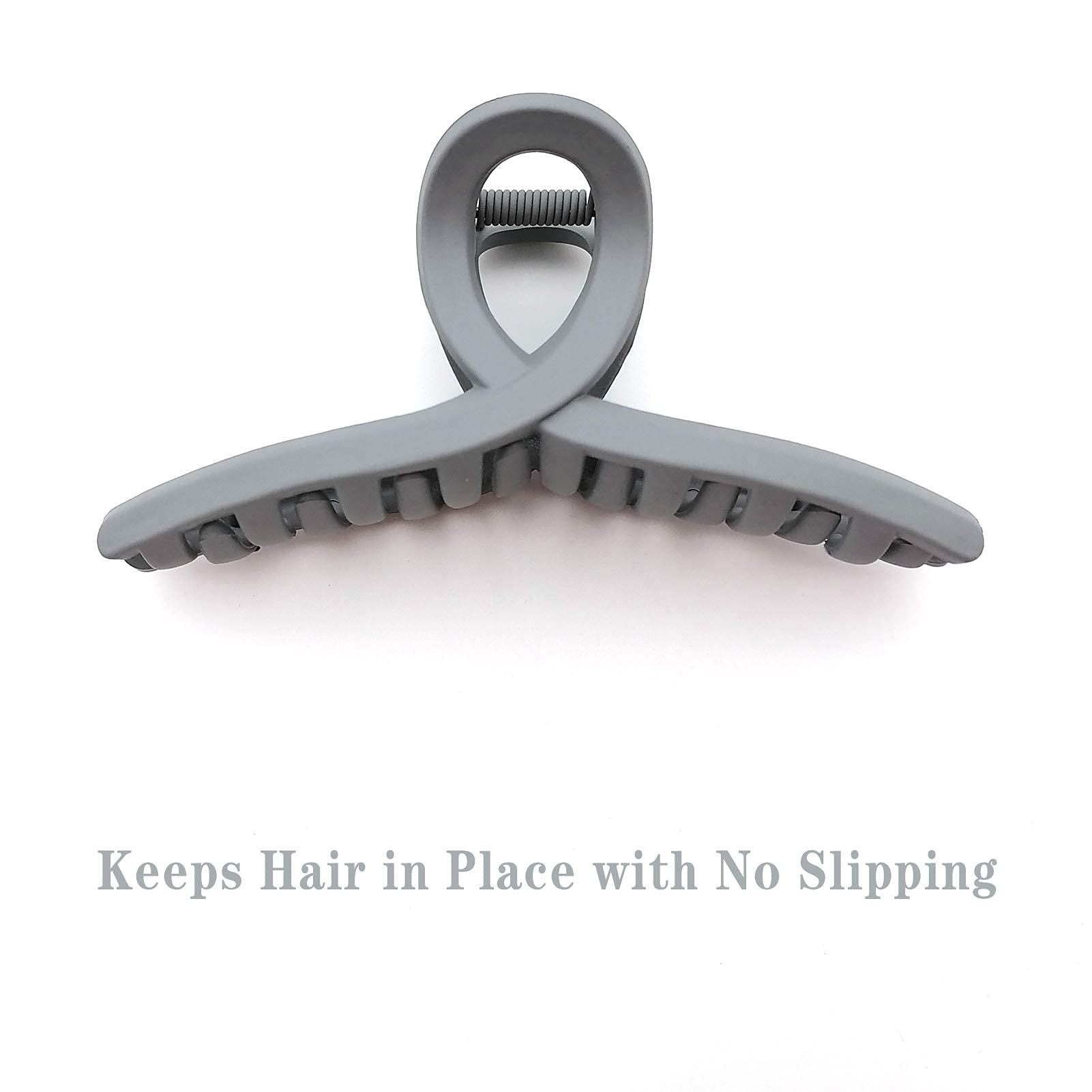 Nalodu 4.3 Inch Hair Claw Clips Large No Slip Big Matte Jaw Butterfly Clip for Thin Fine Thick Hair Women, 4 Pack