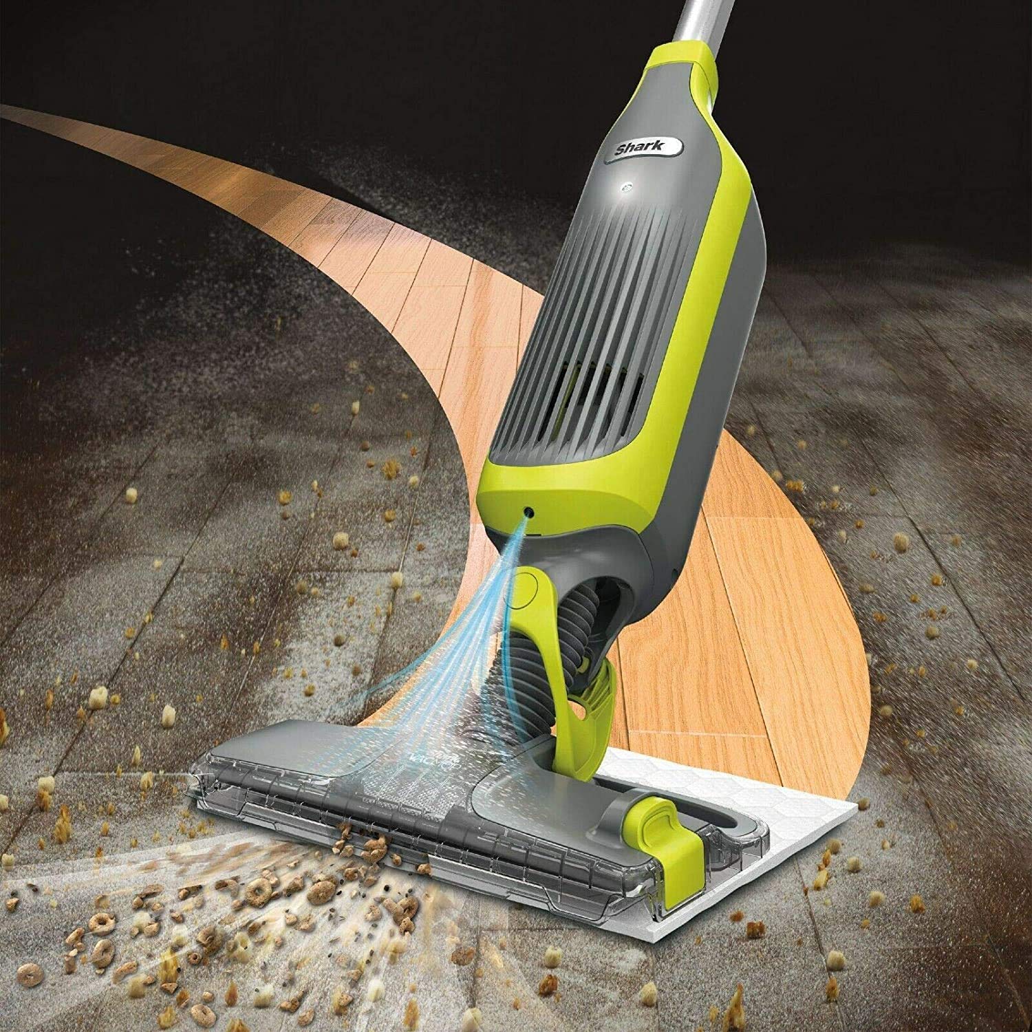Shark QM250 / VM250 VACMOP Pro Cordless Hard Floor Vacuum Mop with Disposable Pad, Charcoal Gray- - QM250 (Charcoal Gray VM250) (Renewed)