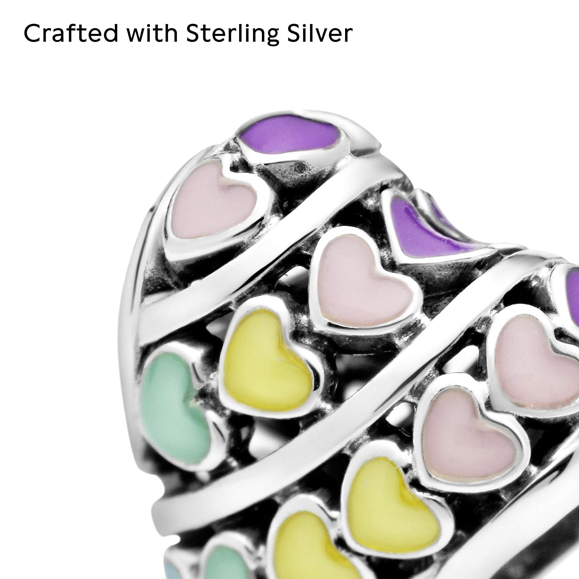 PANDORA Jewelry Hearts Sterling Silver Charm