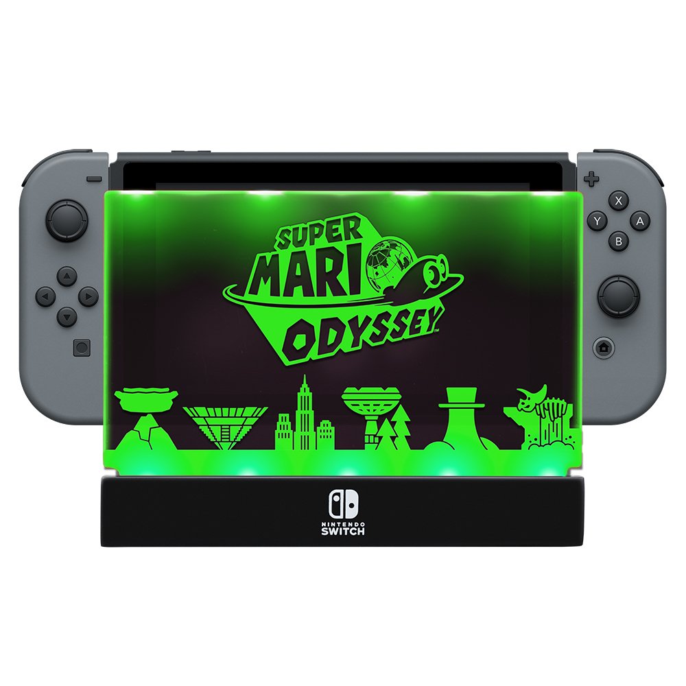 PDP Gaming Custom Light Up Protective Dock Shield: Multicolor - Nintendo Switch