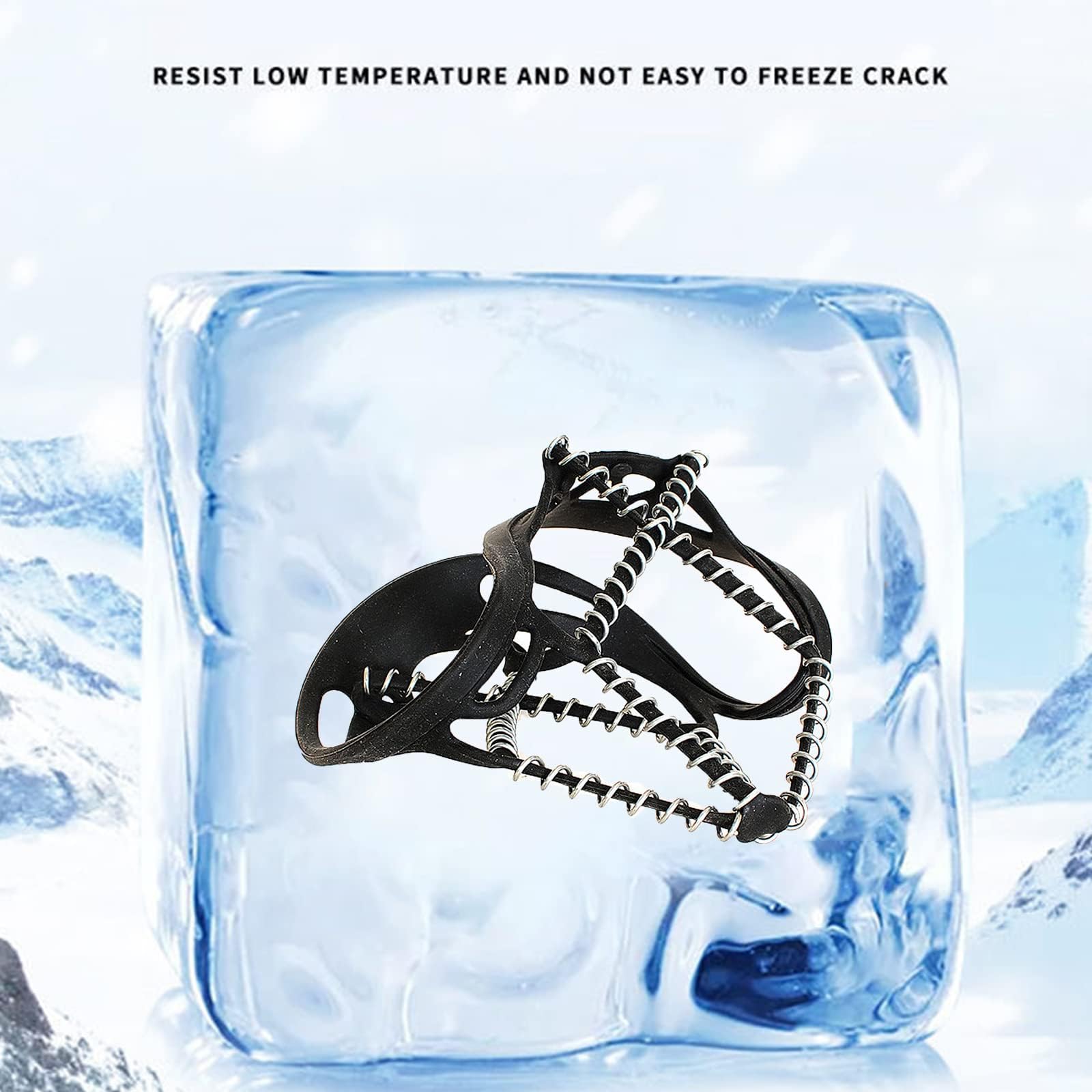 UMILAKE Hiking and Walking Traction Cleats/crampons for Hiking Boots(1 Pair) for Walking on Snow and Ice, and Rock(M(Ladies 6-8.5))