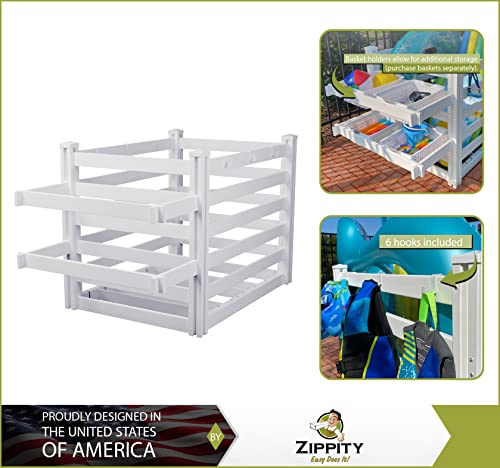 Zippity Outdoor Products ZP19061 36" W x 64" L x 38" H Zippity Poolside Deckbox Storage Organizer