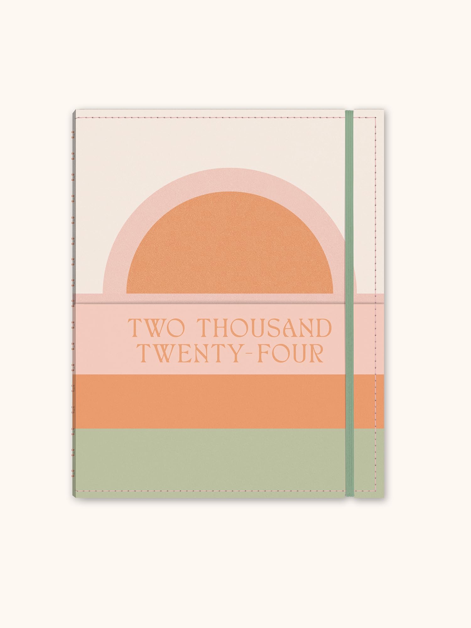 Orange Circle Studio 2024 Real-Time Planner Notebook, 12 Month Spiral Calendar Book with Monthly and Weekly Date Views, Appointment, Budget & Goal Tracker, Journal for School/Work, Golden Hour