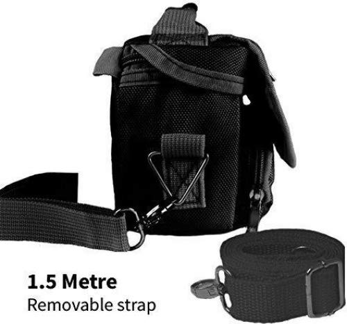 Orzly SNES MINI Travel Bag for Super Nintendo Mini Classic Edition (New 2017 Model Mini Version of Super NES) - Fits Console + Cable + 2 Controllers - includes Shoulder Strap + Carry Handle - BLACK