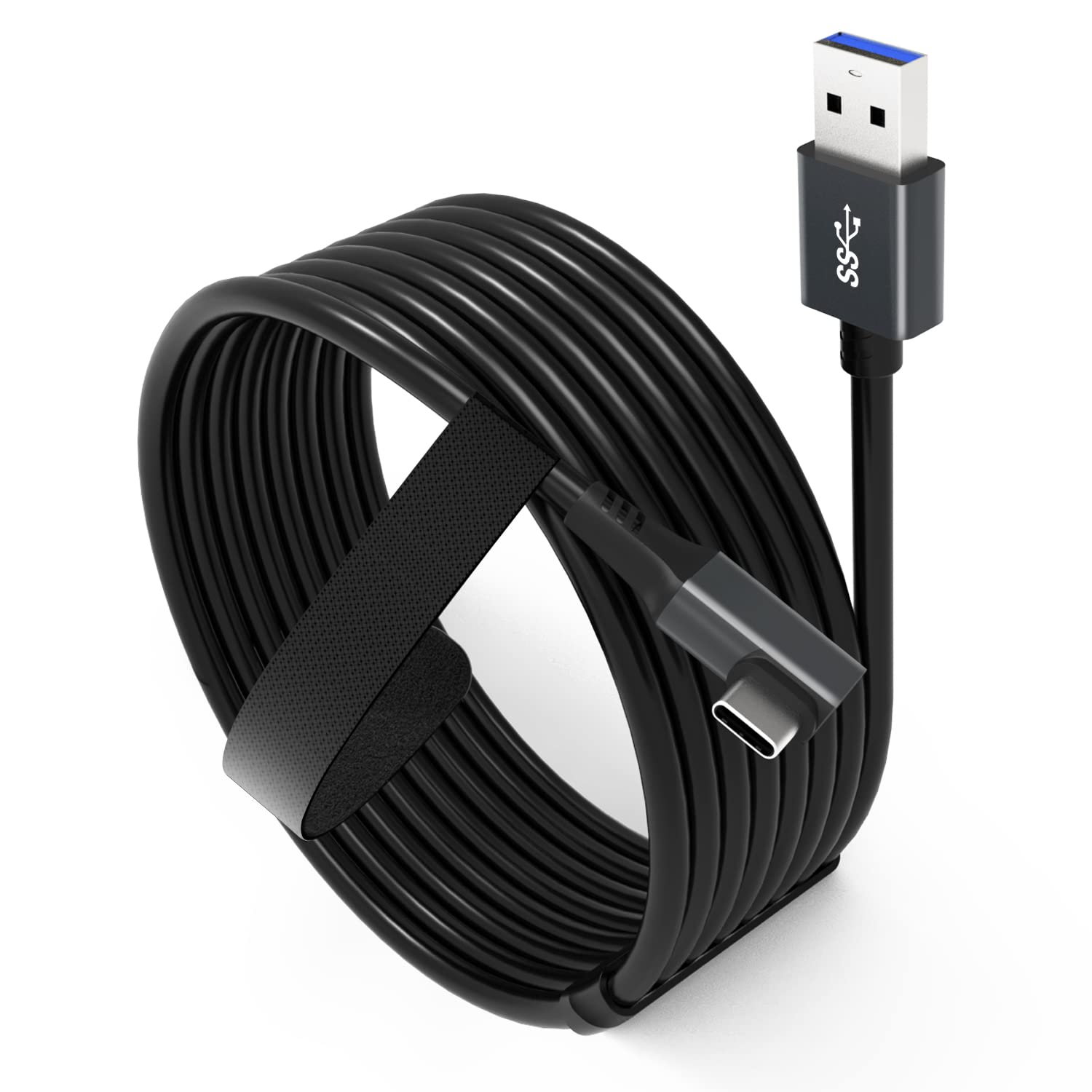 VeeR Link Cable 20FT for Quest 2 PC/Steam VR, USB C Link Cable High Speed Data Transfer Cord E-Marker Included Black