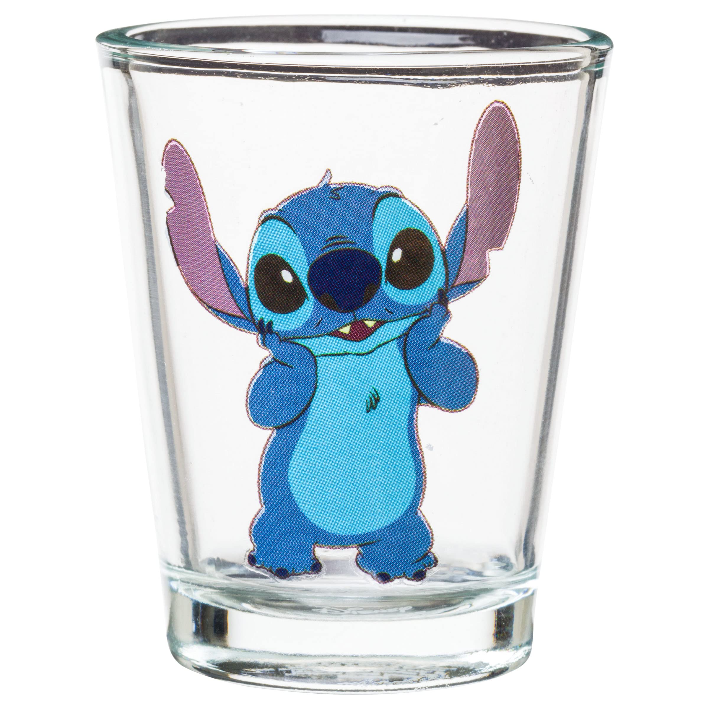 Silver Buffalo Lilo and Stitch Poses 4-Pack Mini Glass Set, 1.5 Ounces