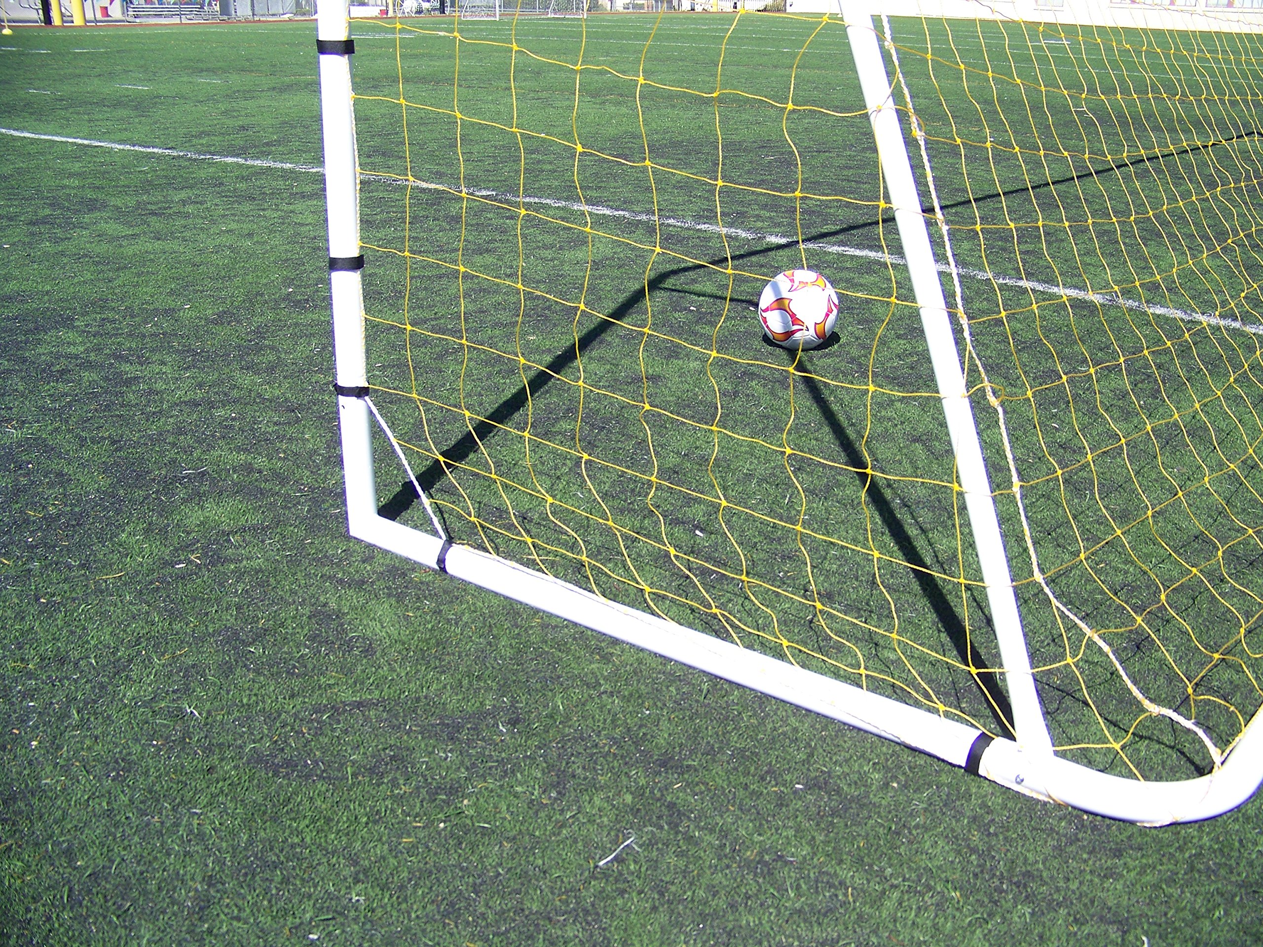 Official Size 24 X 8 X 5 Ft. Steel Soccer Goal. Heavy Duty Frame w/Net. Tournament, Regulation Size. Professional Portable Practice Training Aid. 24 X 8, 24x8(1Net)