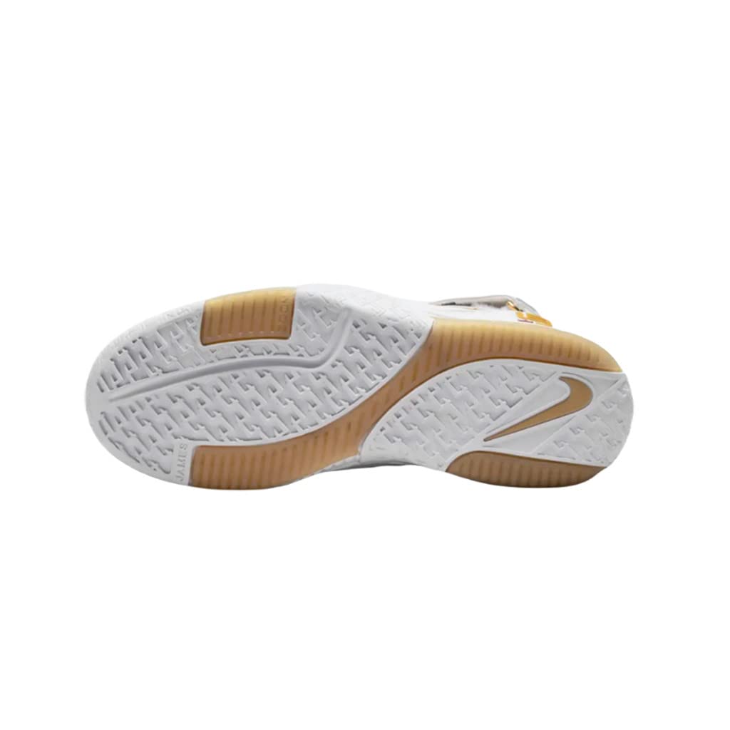 Nike Men's Zoom Lebron II Maccabi White/Metallic Gold (DJ4892 100) - 12
