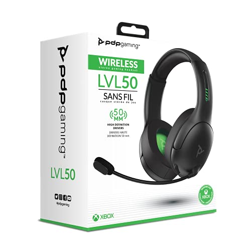 PDP Gaming LVL50 Wireless Stereo Headset with Noise Cancelling Microphone: Black - Xbox One