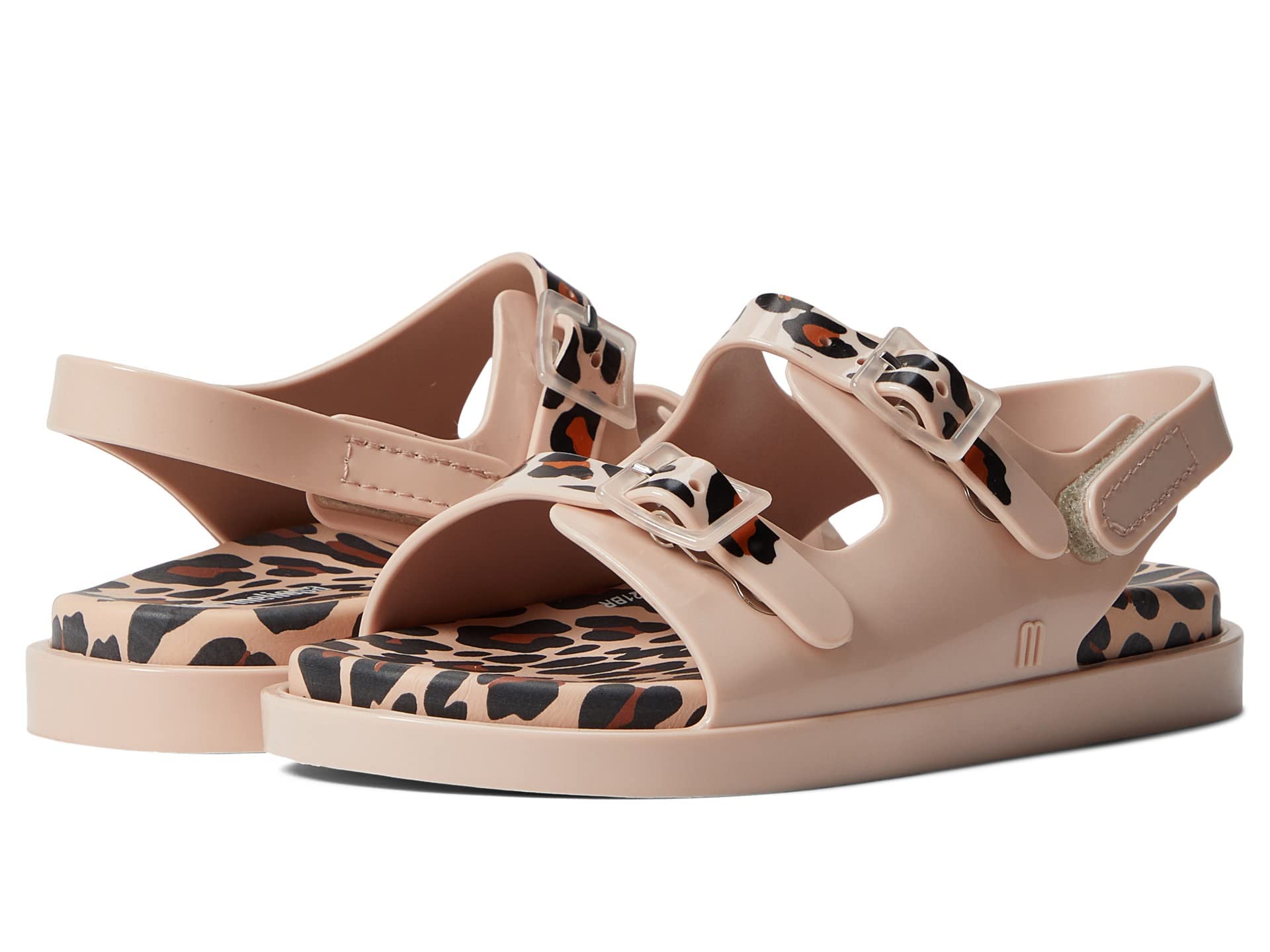 mini melissa Girl's Wide Sandal II BB (Toddler/Little Kid) Beige 12 Little Kid M