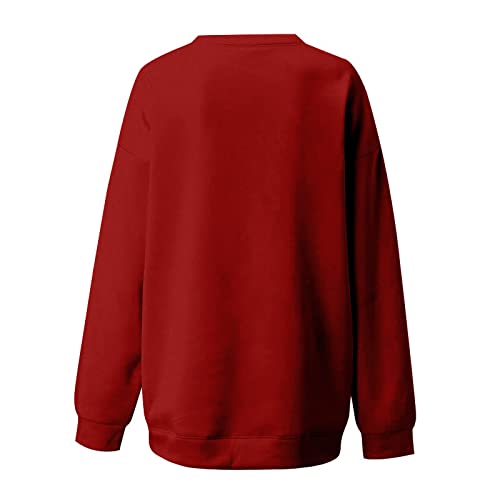 Women Print Sweatshirt Print Crewneck Sweater Pullover Plus Size Casual Sport Tunic Tops Loose Fit Sweatshirt