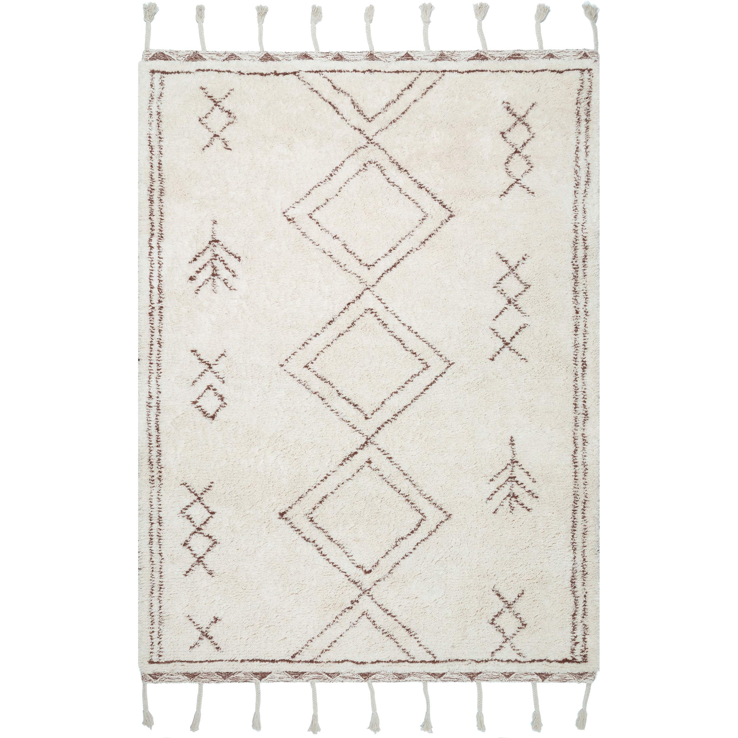 nuLOOM Moroccan Shag Twist Area Rug, 6x9, Beige