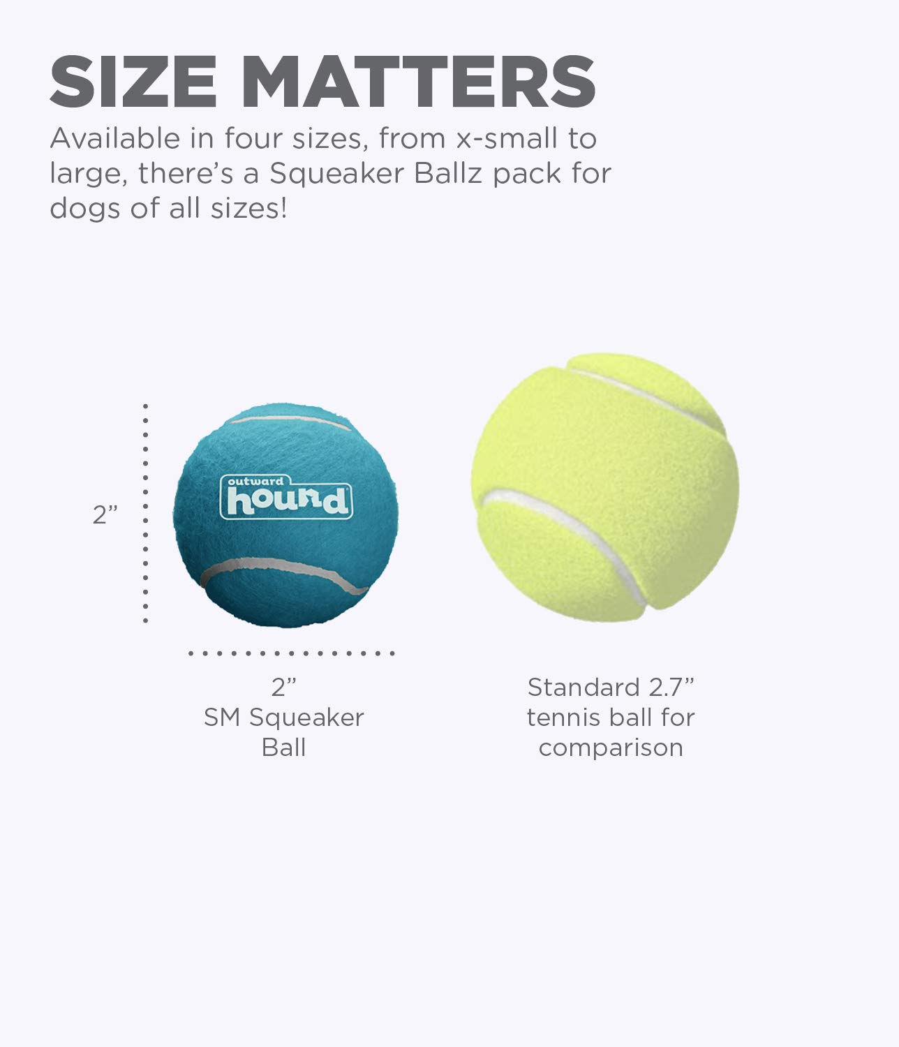 Outward Hound Squeaker Ballz Fetch Dog Toy, Small, 8- Pack