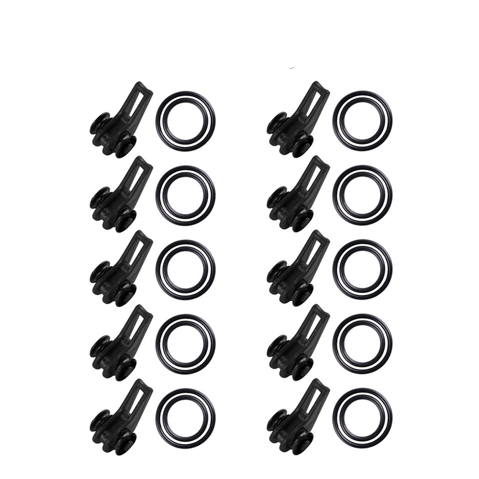 VSOLS 10pcs/lot Fishing Rod Pole Hook Keeper Bait Lure Accessories Jig Hooks Holder Fishing Tool (Color : Black)